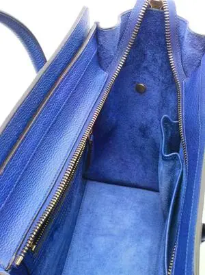 Celine 2010s Xs Luggage Micro Shopper Tote Bag - Blue