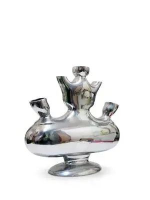 ENZO DE GASPERI Polished Five-hole Vase - Silver