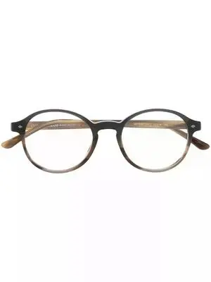 Giorgio Armani Round Frame Glasses - Brown