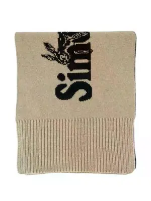 Simone Rocha Beaded Logo-intarsia Scarf