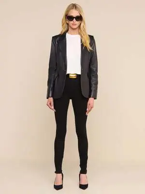 L'Agence Chamberlain Leather Blazer