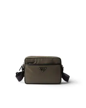 Prada Re-nylon And Saffiano Shoulder Bag - Grey