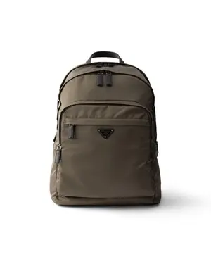 Prada Re-nylon And Saffiano Leather Backpack - Grey