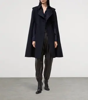 Burberry Wool Belmont Trench Cape
