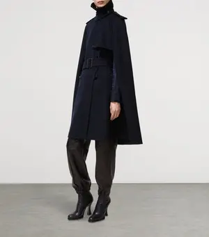Burberry Wool Belmont Trench Cape