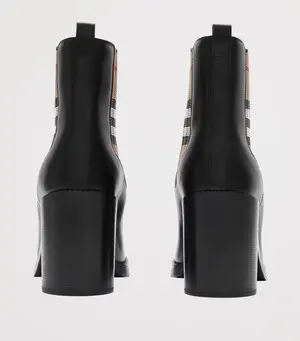 Burberry Leather Hampstead Heeled Boots 70