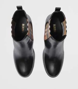 Burberry Leather Hampstead Heeled Boots 70