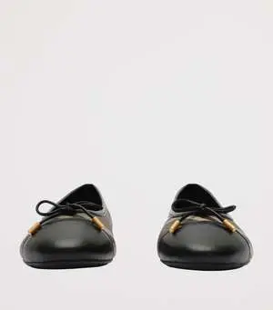 Burberry Check Canvas Highgate Ballet Flats