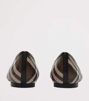 Burberry Check Canvas Highgate Ballet Flats