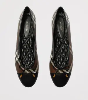 Burberry Check Canvas Highgate Ballet Flats