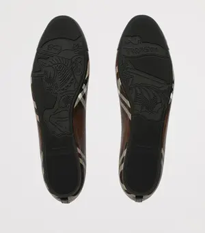 Burberry Check Canvas Highgate Ballet Flats