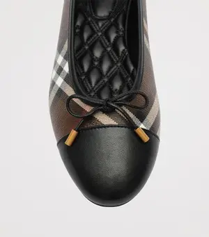 Burberry Check Canvas Highgate Ballet Flats