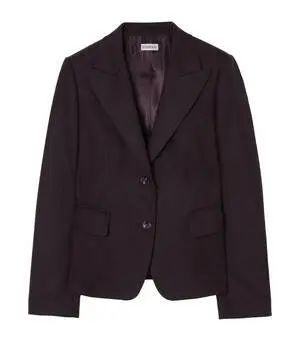 Burberry Wool Check Blazer - Brown