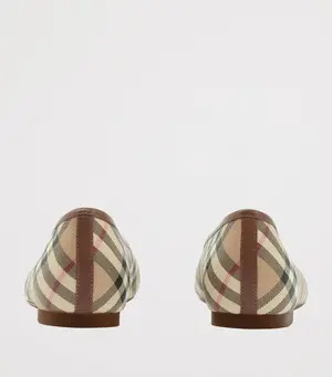 Burberry Check Canvas Highgate Ballet Flats