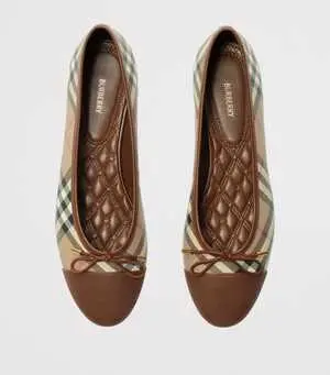Burberry Check Canvas Highgate Ballet Flats