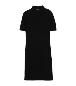 Burberry Cashmere-blend Rib-knit Midi Dress