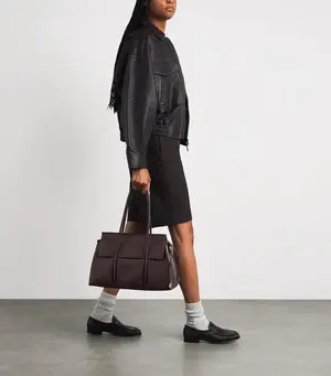 Harrods Medium Leather Marcie Tote Bag