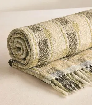 SOHO HOME Wool-silk Bordain Throw