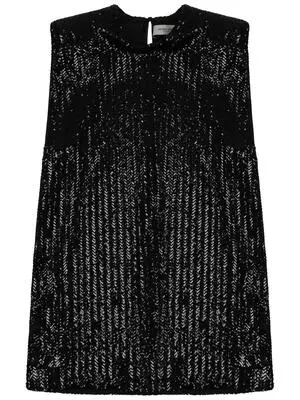 GOLDEN GOOSE Mini Dress With Sequins - Black