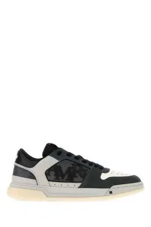 Amiri Two-tone Leather And Fabric Classic Low Sneakers