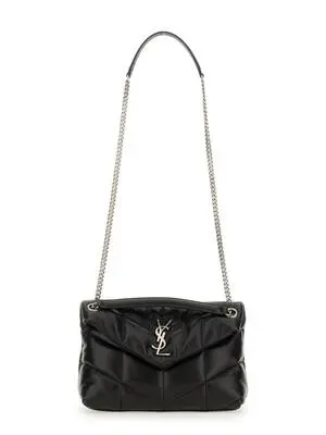 Saint Laurent Loulou Puffer Bag Small - Black
