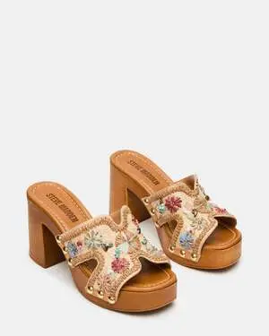 Steve Madden Sunkissed Embellished Block Heel Sandals