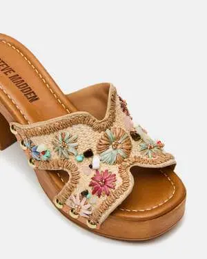 Steve Madden Sunkissed Embellished Block Heel Sandals