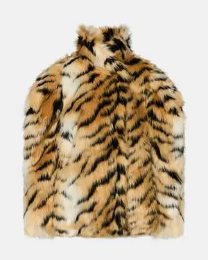 Steve Madden Alexx Coat Long Sleeve Faux Fur Jackets & Coats