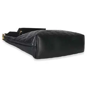 LOUIS VUITTON Monogram Embossed Lambskin Coussin Mm Hobo - Black