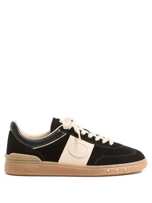 Valentino Garavani Upvillage Sneakers In Suede And Nappa Calf Leather - Black