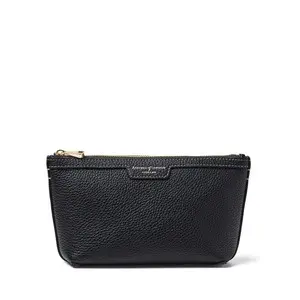 ASPINAL OF LONDON Hudson Small Pouch In Milled Pebble Black