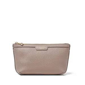 ASPINAL OF LONDON Hudson Small Pouch In Milled Pebble Neutral