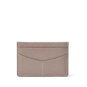 ASPINAL OF LONDON Hudson Slim Credit Card Holder In Milled Pebble - Neutral