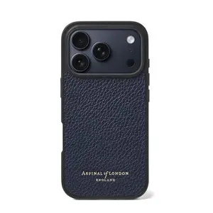 ASPINAL OF LONDON Iphone 18 Pro Case In Pebble - Navy