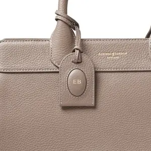 ASPINAL OF LONDON Hudson Perso Charm In Milled Pebble - Neutral