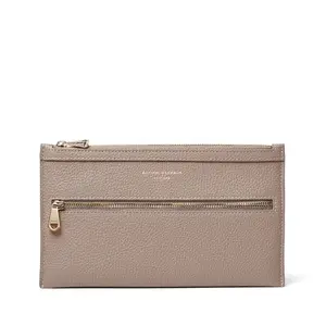 ASPINAL OF LONDON Hudson Travel Pouch In Milled Pebble - Neutral