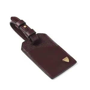 ASPINAL OF LONDON Heritage Luggage Tag In Conker Pebble - Brown