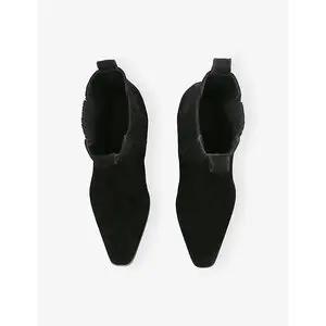 AeydĒ Agata 40 Suede Ankle Boots - Black