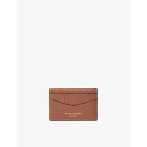 ASPINAL OF LONDON Hudson Slim Leather Card Holder Tan