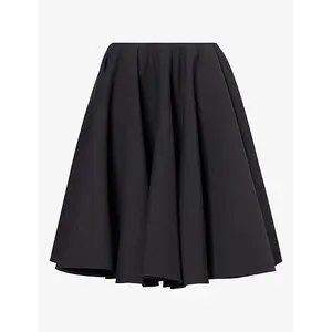 AMI Paris Peplum Wool Midi Skirt