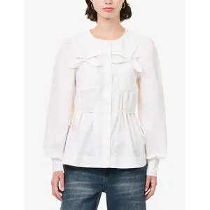 DAMSON MADDER Lettie Bow Detail Cotton Poplin Blouse