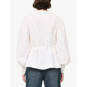 DAMSON MADDER Lettie Bow Detail Cotton Poplin Blouse