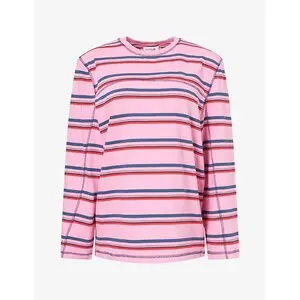 DAMSON MADDER Samara Striped Boxy Cotton Top
