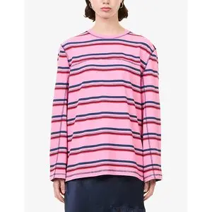 DAMSON MADDER Samara Striped Boxy Cotton Top