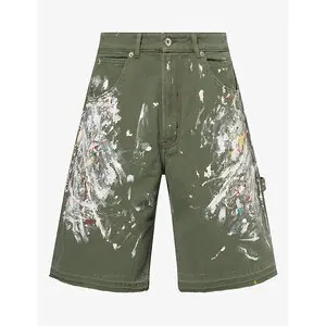 GALLERY DEPT. Platoon Paint-splatter Cotton Shorts - Military