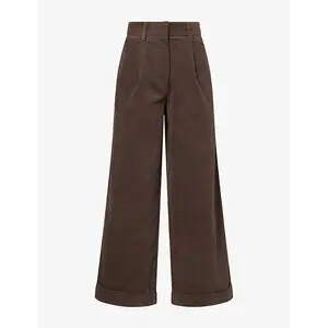 4TH & RECKLESS Hughes Tailored Corduroy Cotton Trousers - Chocolate
