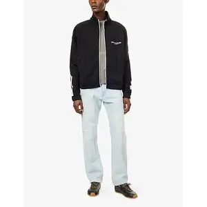 GALLERY DEPT. French Embossed-logo Cotton-jersey Track Jacket - Black