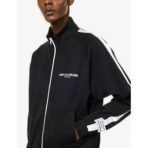 GALLERY DEPT. French Embossed-logo Cotton-jersey Track Jacket - Black