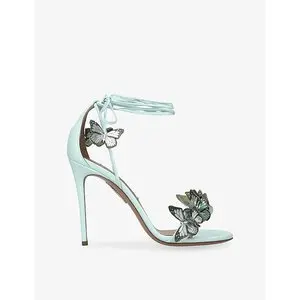 AQUAZZURA Papillon 105 Leather Heeled Sandals