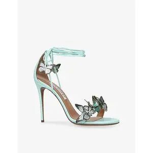 AQUAZZURA Papillon 105 Leather Heeled Sandals
